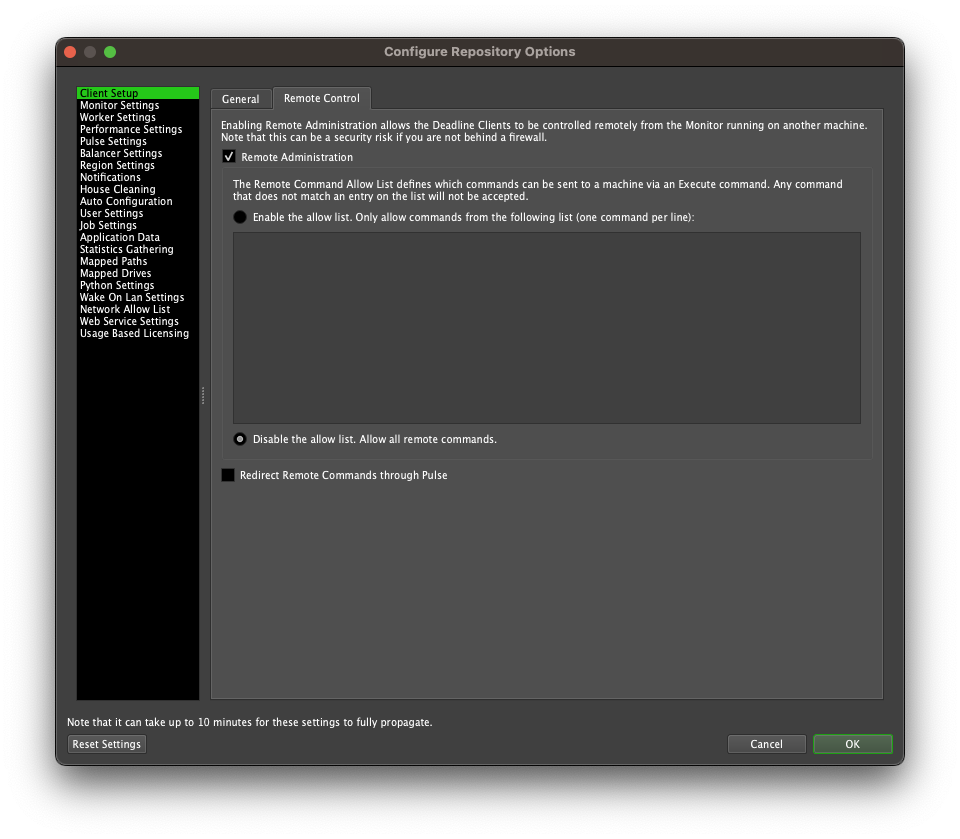 Repository Configuration — Deadline 10.4.2.2 documentation